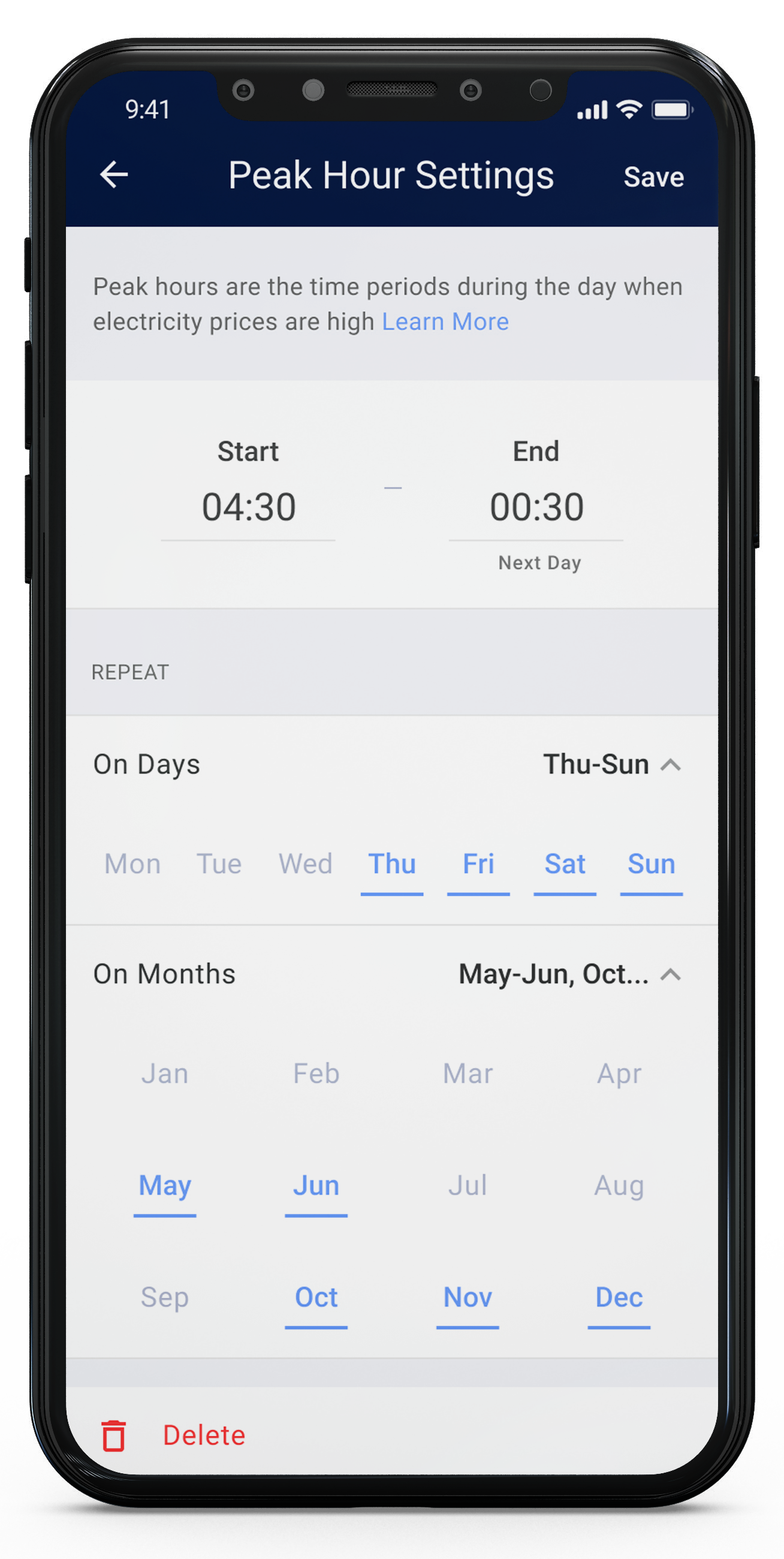 SolarEdge Batteries Time-of-use mode